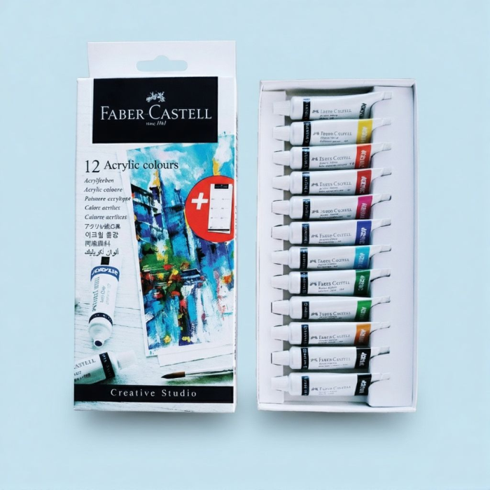 Faber Castell Acrylic Color 12 price in bd | Giggle E-Shop